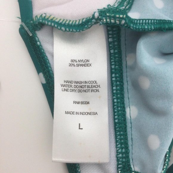 Salt + Cove | Swim | Saltcove Green Dot Tankini Swim Top Size L | Poshmark